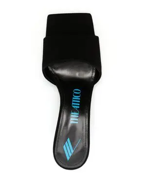 Attico Cheope Suede Sandals - Black