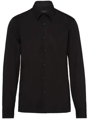 Prada Long-sleeved Cotton Shirt - Black