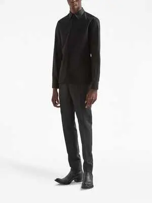 Prada Long-sleeved Cotton Shirt - Black