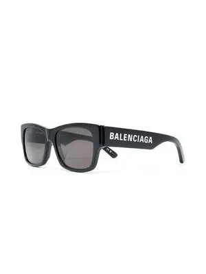 Balenciaga Enamelled-logo Square-frame Sunglasses