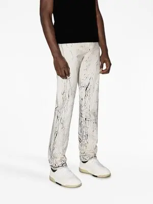Amiri Mud Crack Straight-leg Jeans