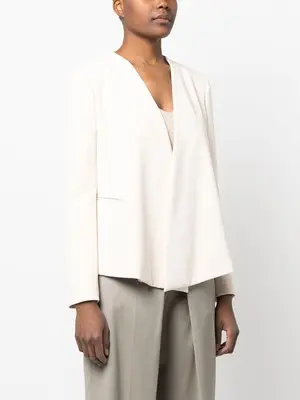 TWINSET Open-front Crêpe Cady Blazer