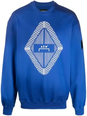A-COLD-WALL* Gradient Logo-print Sweatshirt - Blue