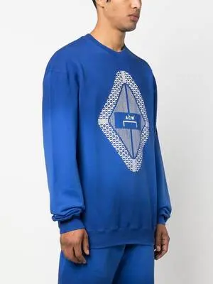 A-COLD-WALL* Gradient Logo-print Sweatshirt - Blue