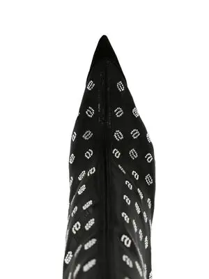 Alexander Wang Crystal-logo Mesh Boots