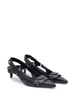 COURREGES Racer Leather Pumps - Black