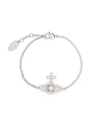 VIVIENNE WESTWOOD Olympia Pearl Chain Bracelet - Silver
