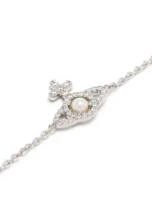 VIVIENNE WESTWOOD Olympia Pearl Chain Bracelet - Silver