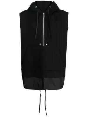 1017 Alyx 9sm Half-zip Sleeveless Hoodie - Black
