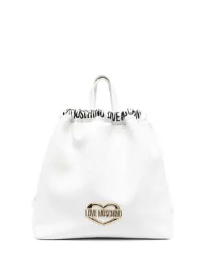 Moschino Logo-detail Backpack - White