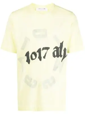 1017 Alyx 9sm Logo-print Detail T-shirt - Yellow
