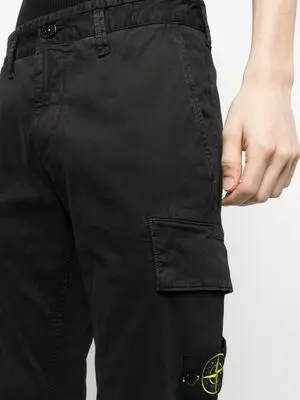 Stone Island Stretch-cotton Tapered-leg Trousers