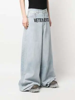 Vetements Logo-print Baggy Jeans