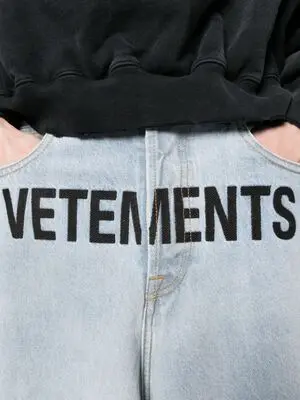 Vetements Logo-print Baggy Jeans