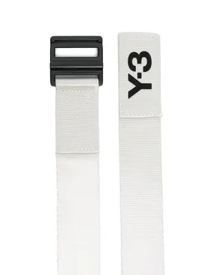 Y3 Logo-print Buckle Belt