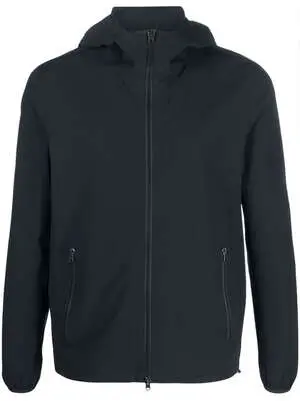 Herno Zip-up Hooded Bomber Jacket - Blue