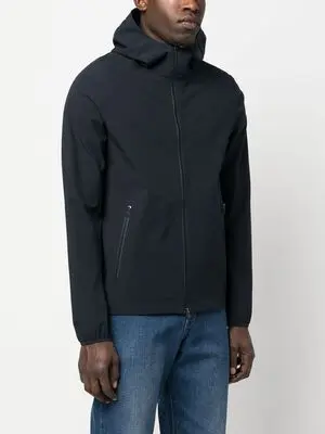Herno Zip-up Hooded Bomber Jacket - Blue