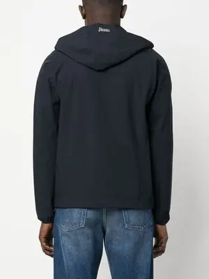Herno Zip-up Hooded Bomber Jacket - Blue