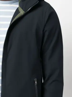 Herno Zip-up Hooded Bomber Jacket - Blue