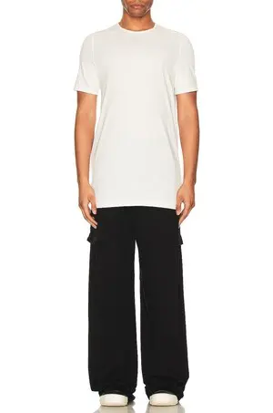 Rick Owens Level Tee In White - Milk
