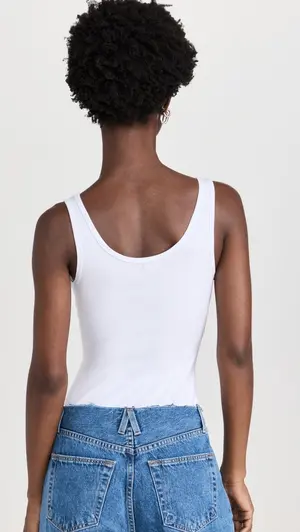 Ambitionist Everyday Classic Tank Thong Bodysuit - White