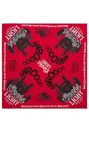 THE LAUNDRY ROOM Ahroooo Bandana In Red - Vintage Khaki & Vintage Red