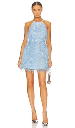 Bcbgmaxazria Feathered Mini Dress