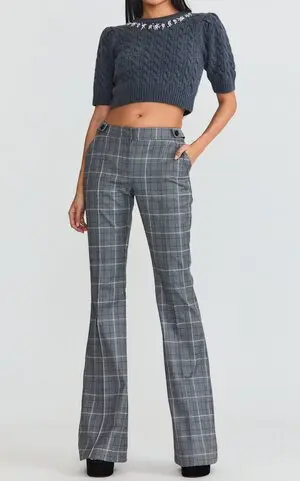 Women's Gray Plaid