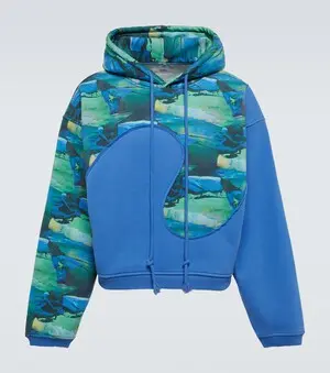 ERL Printed Cotton-blend Hoodie - Green