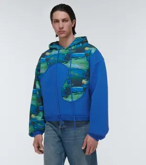 ERL Printed Cotton-blend Hoodie - Green