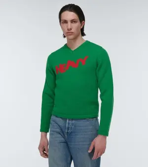 ERL Embroidered Wool-blend Sweater