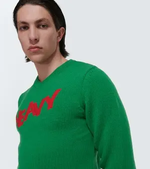ERL Embroidered Wool-blend Sweater