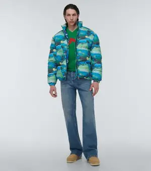 ERL Quilted Printed Down Jacket