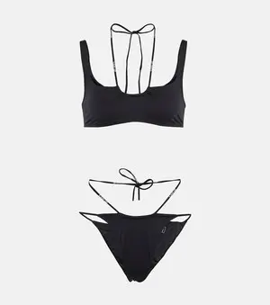 Off-White Cross Coulisse Bikini - Black