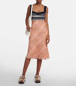Marni Patterned Cotton-blend Midi Dress