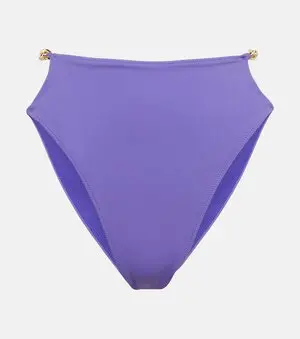Stella McCartney Chain-trimmed Bikini Bottom - Purple