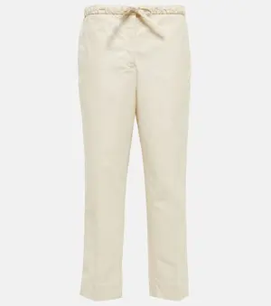 JIL SANDER High-rise Cotton Trousers