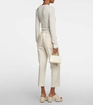 JIL SANDER High-rise Cotton Trousers