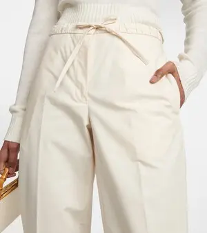 JIL SANDER High-rise Cotton Trousers