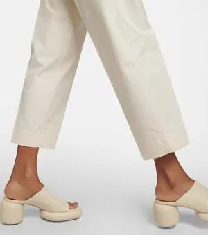 JIL SANDER High-rise Cotton Trousers