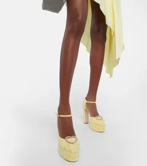 MALONE SOULIERS Camille 130 Embellished Platform Pumps