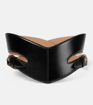 Alaïa Cut-out Leather Belt - Black
