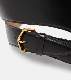 Alaïa Cut-out Leather Belt - Black