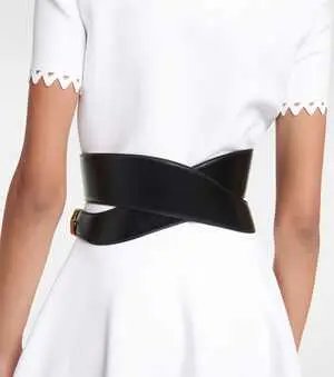 Alaïa Cut-out Leather Belt - Black