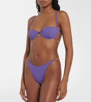 Stella McCartney Chain-trimmed Bikini Top