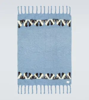 JIL SANDER Mohair And Wool-blend Scarf - Blue
