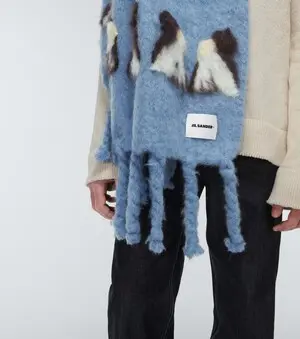 JIL SANDER Mohair And Wool-blend Scarf