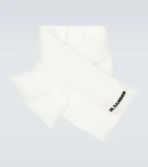 JIL SANDER Padded Down Scarf - White