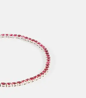 Amina Muaddi Tennis Crystal Necklace - Red