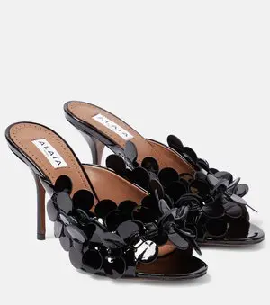 Alaïa Confetti Leather Mules - Black